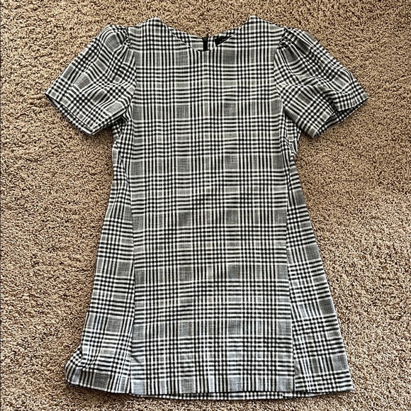 Zara | Dresses | Zara Black And White Checkered Mini Dress | Poshmark